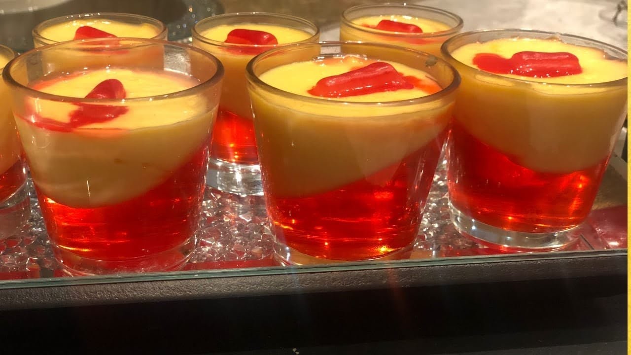 Jello Custard Dessert | No bake custard pudding #jello #custardpudding ...