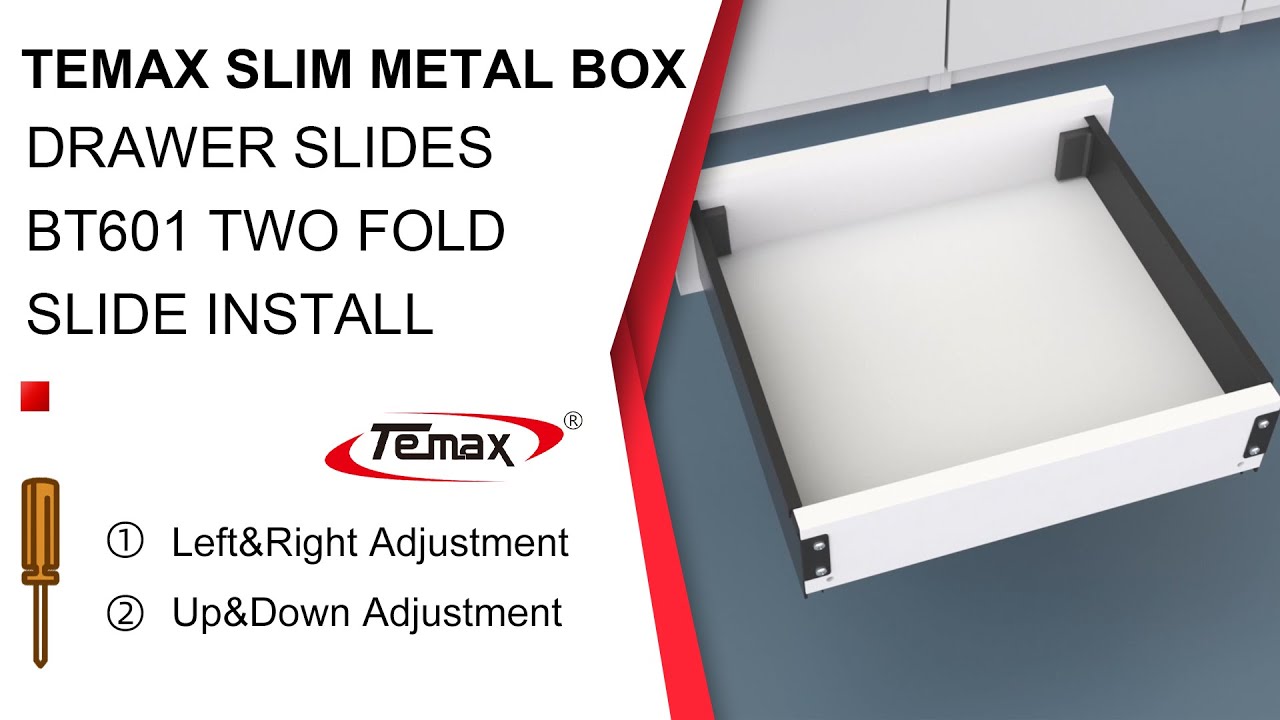 Drawer in kitchen | slim metal box soft close drawer slides - YouTube