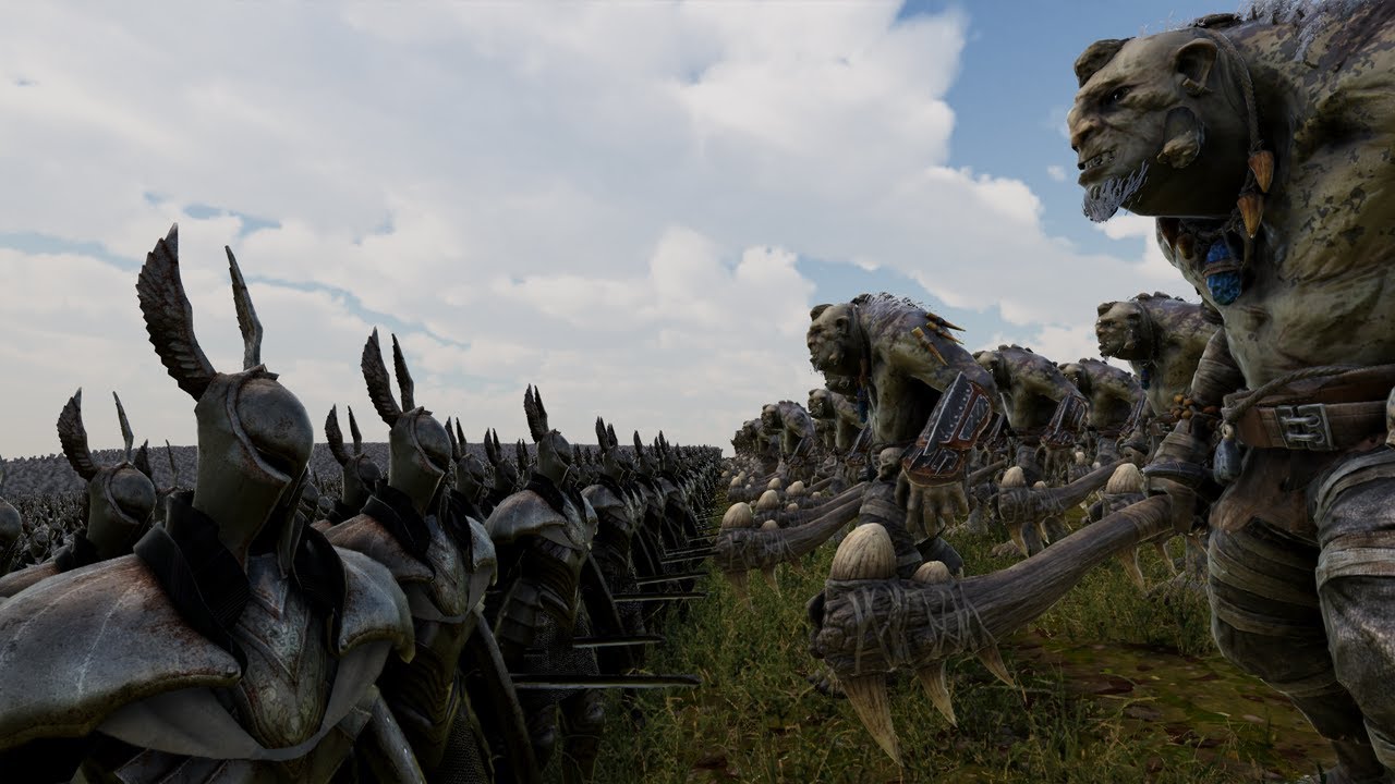 LORD OF THE RINGS BATTLE | ELVES VS GIANT TROLLS - ULTIMATE EPIC BATTLE ...