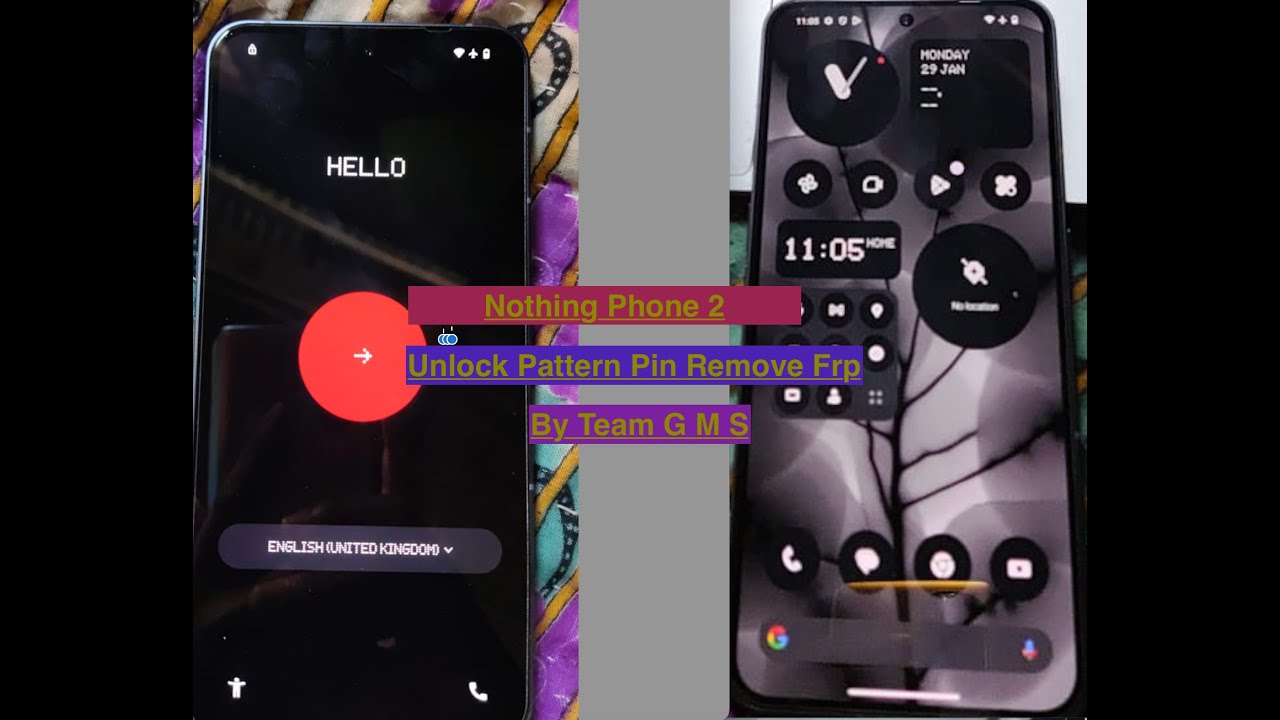 Nothing Phone 2 How To Flash Or Unlock Phone Pattern Pin Remove Frp ...