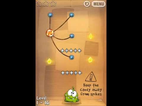 Cut the Rope Cardboard Box Level 16 (3 Stars)