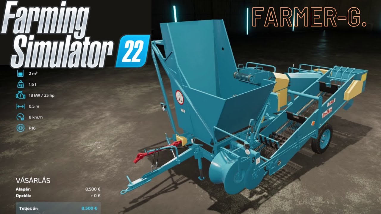 FS22 / Let's test the Lizard Bolko Z-643 potato harvester - YouTube