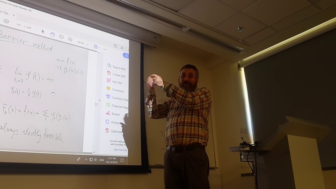 Constrained optimization class 14 05 2019 3 - YouTube