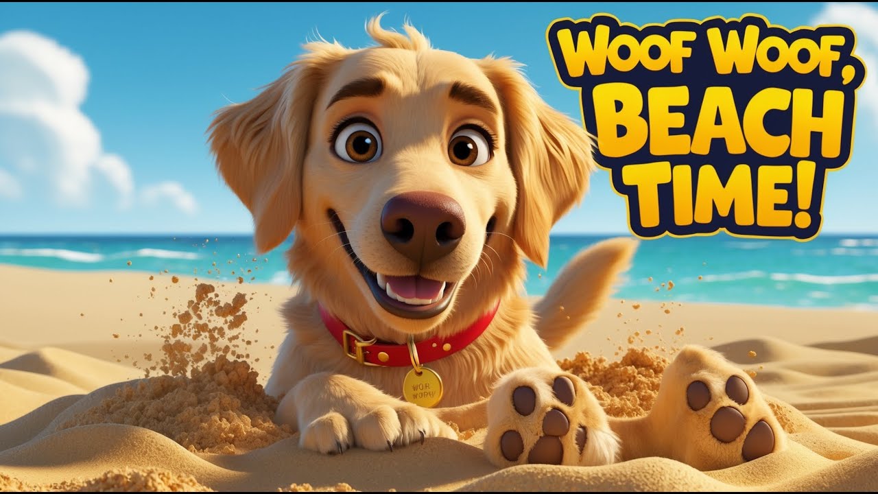 Lucky’s Beach Day! 🐾 Woof Splash! | Fun Kids’ Song & Dog Animation # ...
