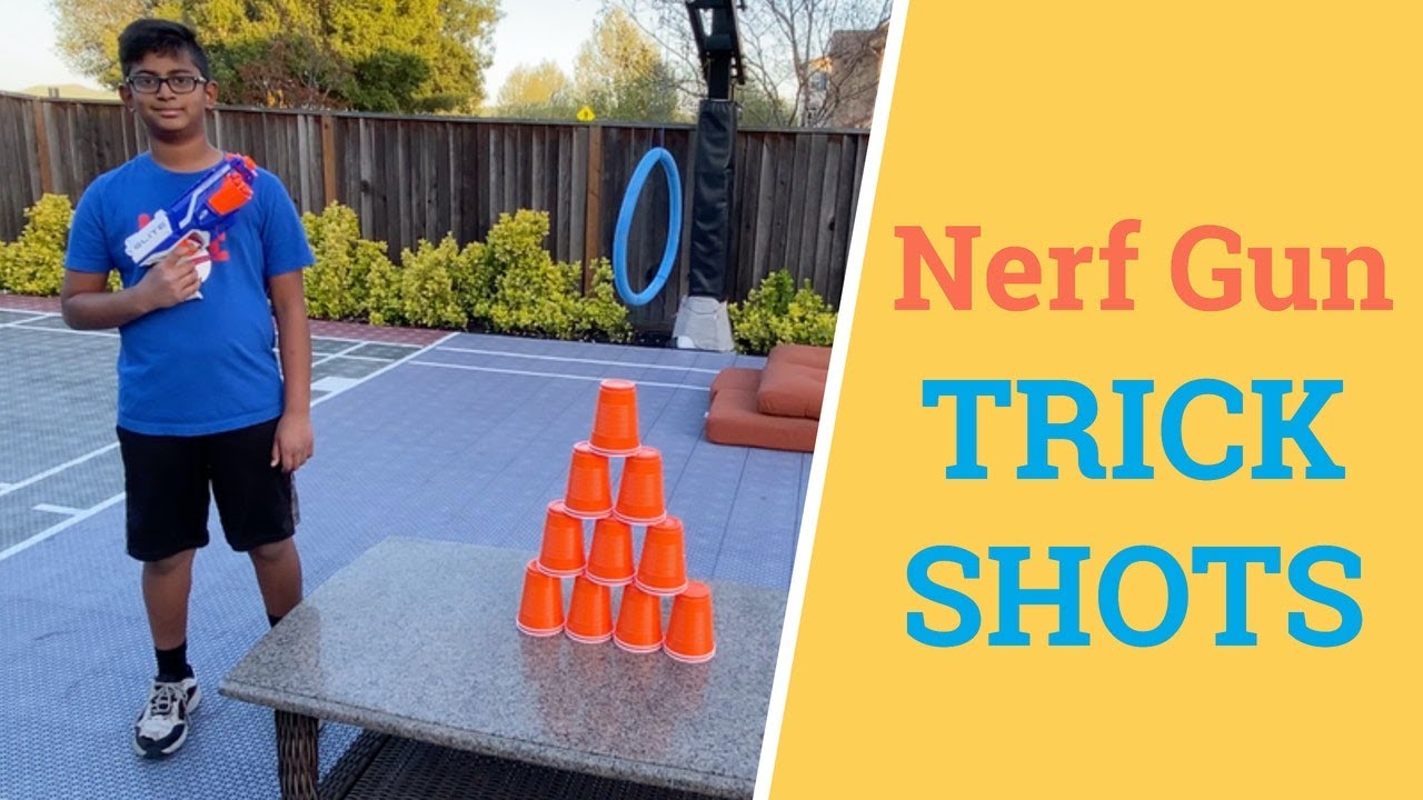 NERF GUN TRICK SHOTS (5 AMAZING SHOTS) | KID PERFECT - YouTube