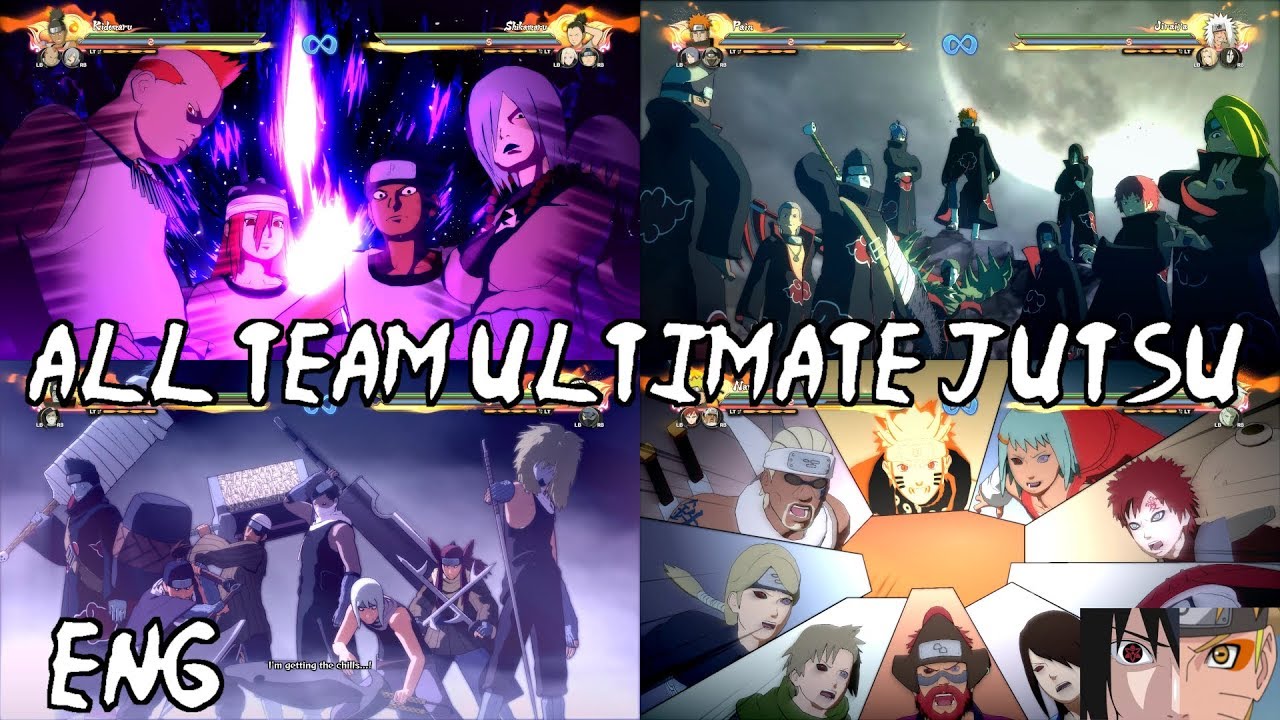 (NSUNS4) ALL 44 Team Ultimate Jutsu (With All DLC's) / English - YouTube