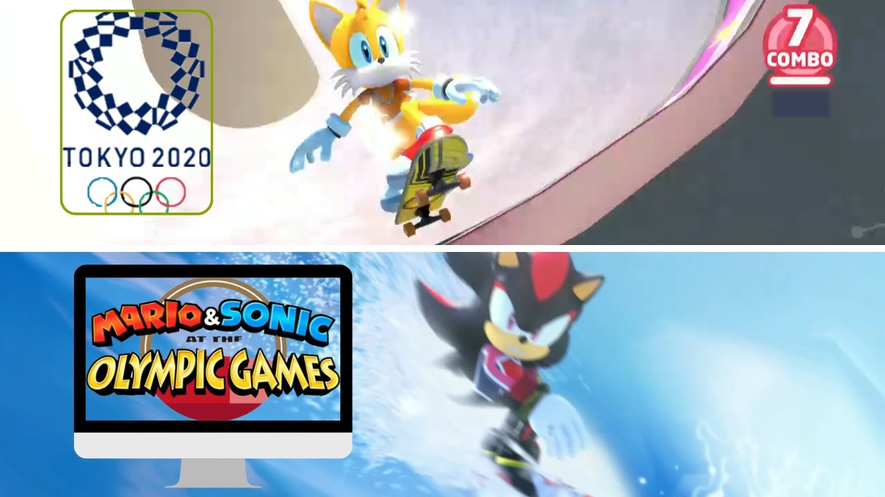 Mario & Sonic Olympic At The Tokyo 2020 Surfing & Skateboarding-Park ...