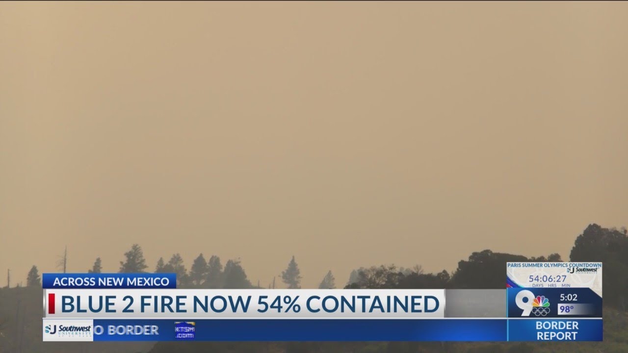 Blue 2 Fire near Ruidoso now 54% contained - YouTube