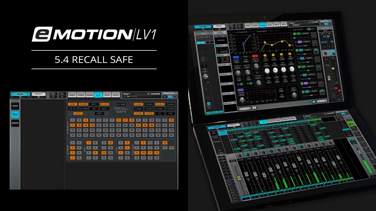 eMotion LV1 Tutorial 5.4: Show Window – Recall Safe - YouTube
