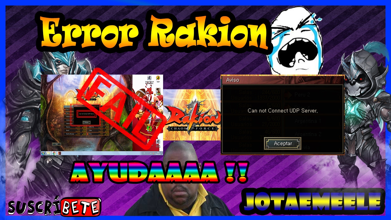 Rakion Latino - ERROR DE CONEXIÓN »» CAN NOT CONNECT UPD SERVER - YouTube