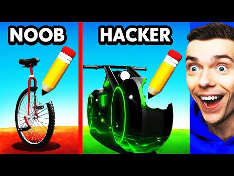 Drawing NOOB BIKE vs HACKER BIKE - YouTube