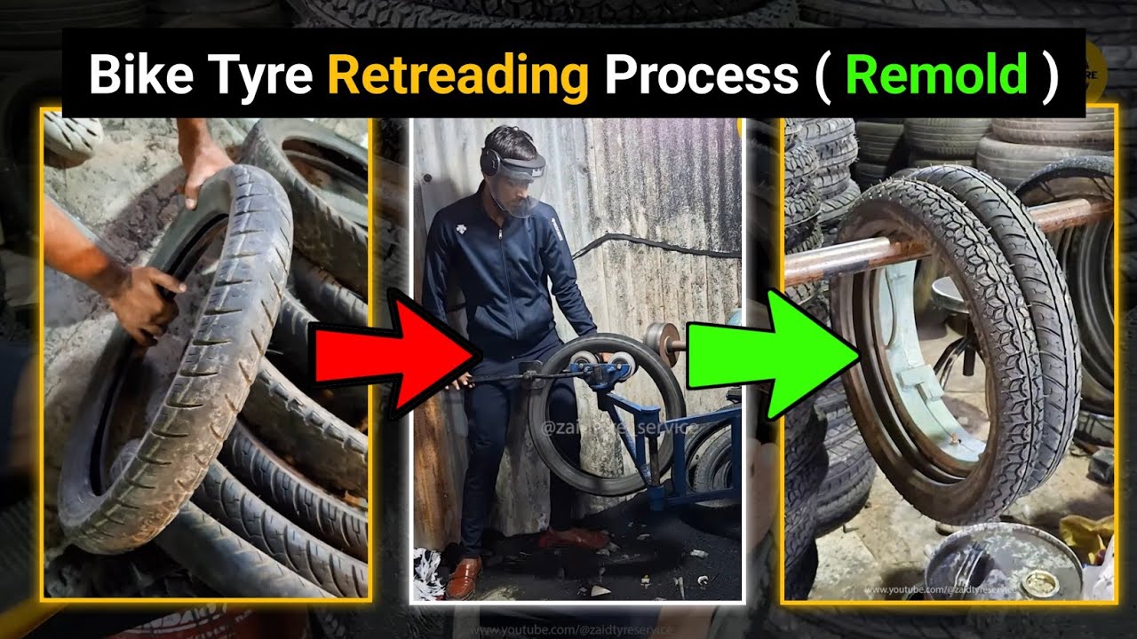 Bike Tyre Retreading Process | Remold | Hot Resoling | Bike Tyres ...