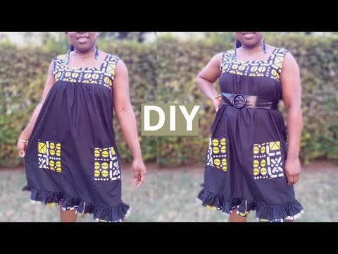 COMMENT COUDRE UNE ROBE SIMPLE AVEC FRONCES/ TUTO COUTURE FACILE POUR ...