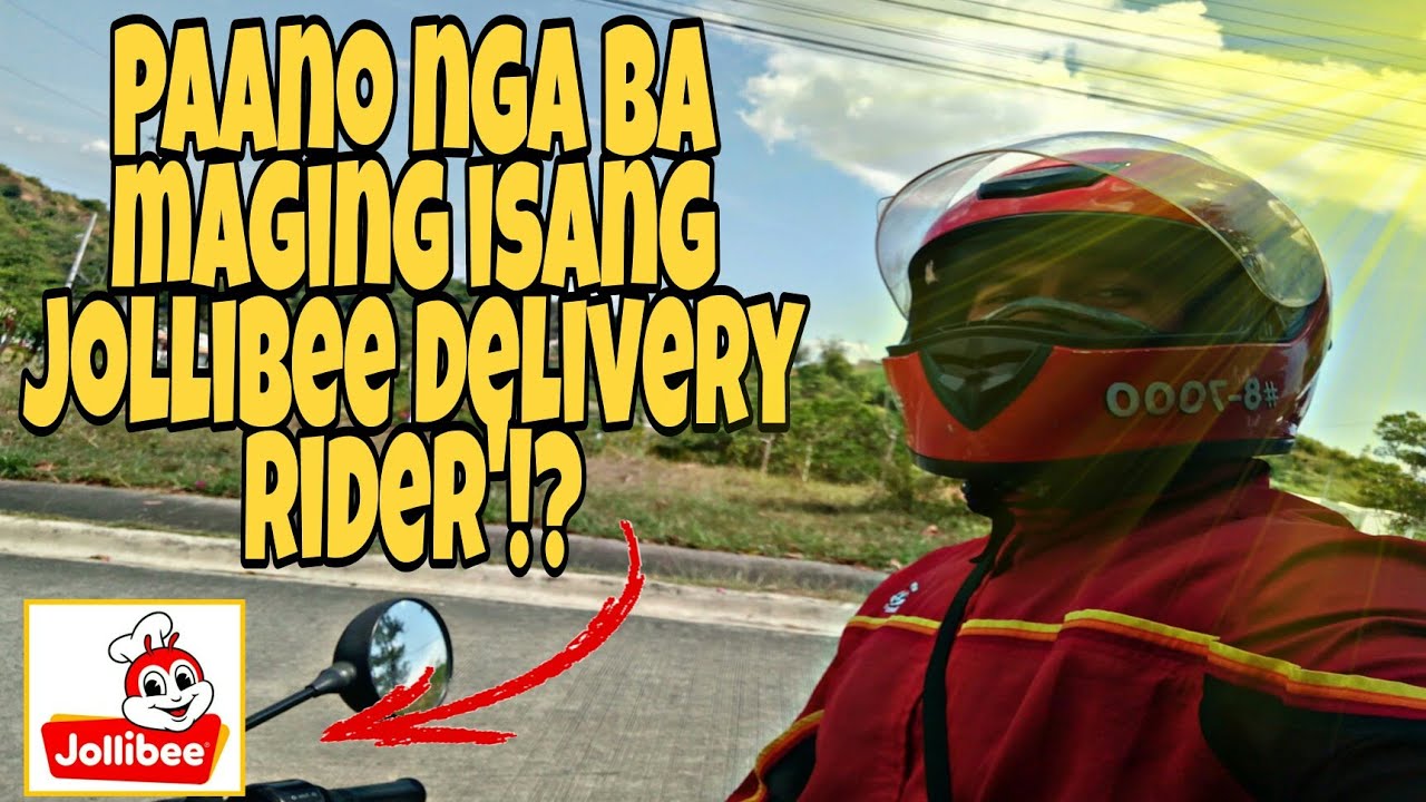 JOLLIBEE - PAANO MAGING JOLLIBEE DELIVERY RIDER? - YouTube