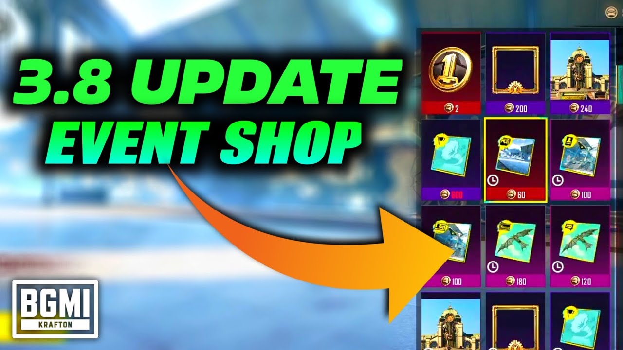 BGMI New Event Shop | 3.8 Update Event Shop Reward in BGMI - YouTube