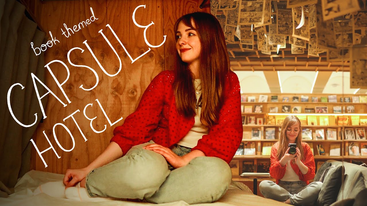 I stayed in a BOOK THEMED capsule hotel in Tokyo 📖 - YouTube