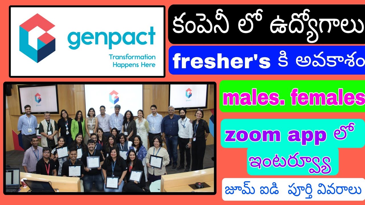 genpact company urgent recruitment for freshers hydrabad. and warangal jobs virtual interviews ...
