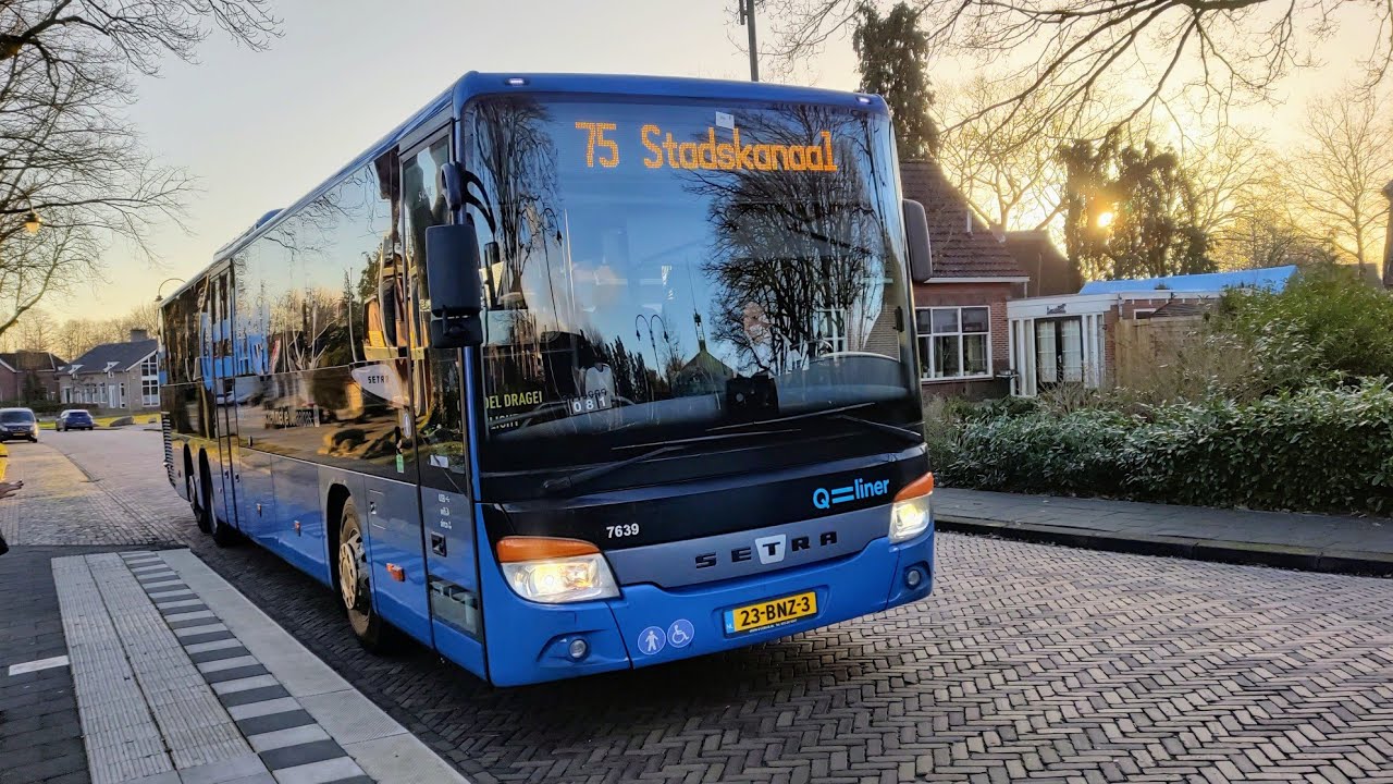 Qbuzz Qliner 7639 als Lijn 75 naar Busstation Stadskanaal - YouTube