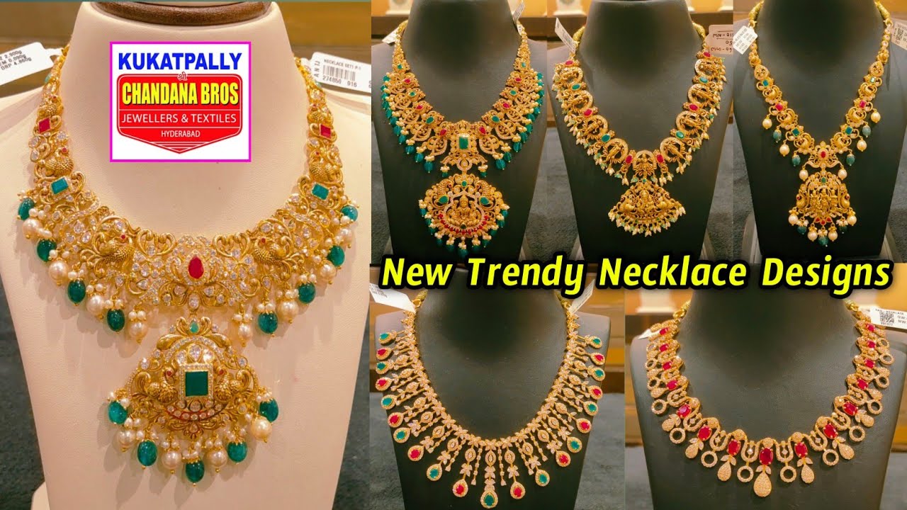 New Model Lightweight Broad #Necklace Design's #Gold Necklaces l Short ...