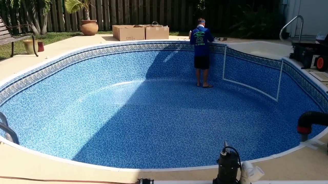 Vinyl Pool Liner Install time Lapse YouTube