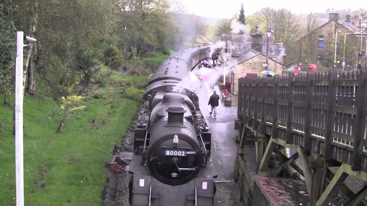 80002 at Haworth Railway Station - 22nd April, 2012 (1080 HD) - YouTube