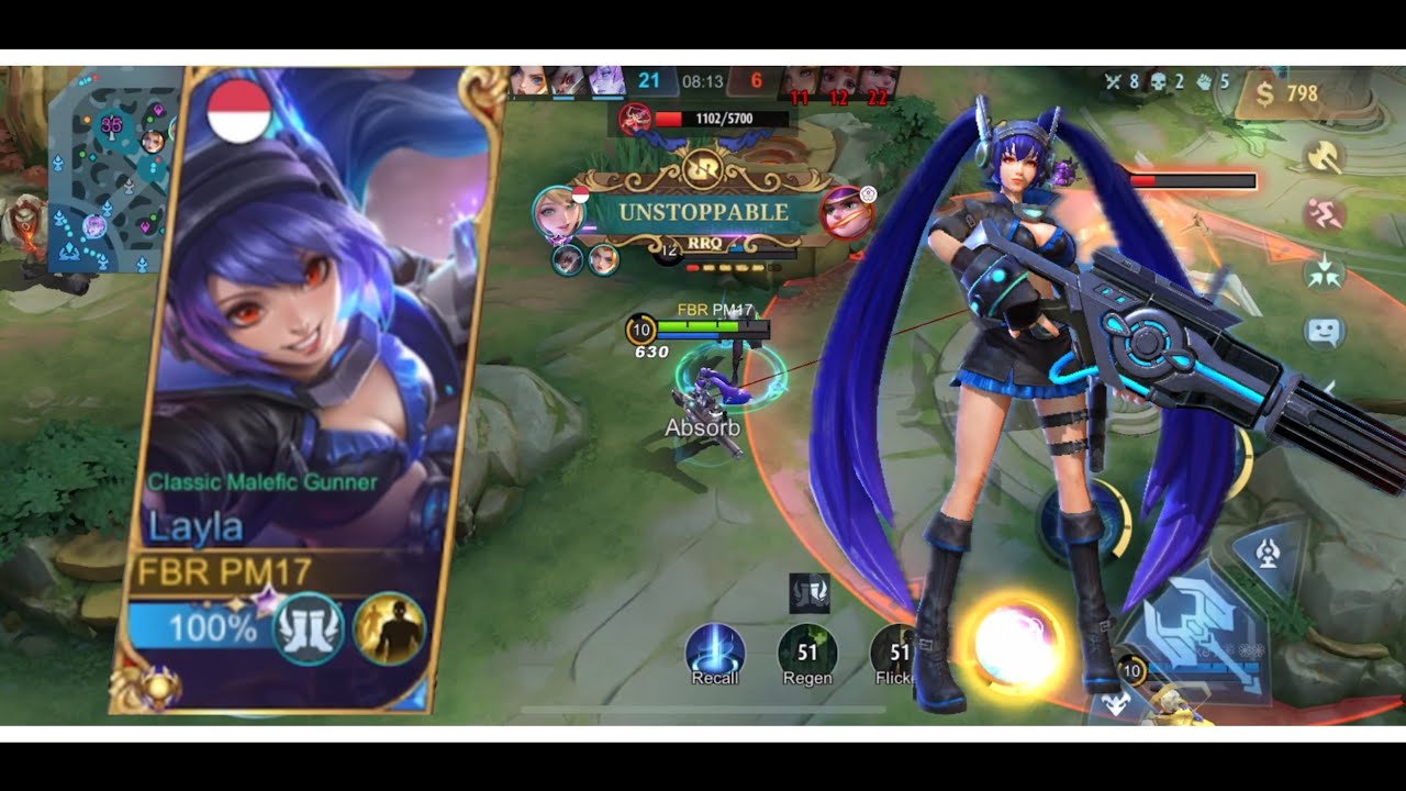 SOLO RANK JOURNEY GAMEPLAY #1 LAYLA!! DENGAN SKIN CLASSIC MALEFIC ...