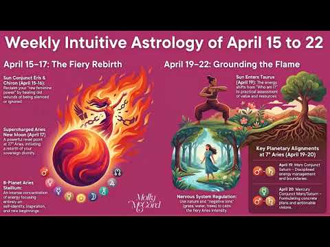 Weekly Intuitive Astrology April 15 to 22 ~ Aries New Moon, Sovereign Soul, Incoming Taurus Season