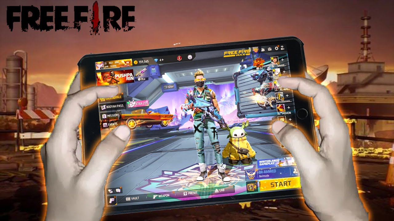 FREE FIRE LIVE APPLE IPAD PRO HANDCAM GAMEPLAY - YouTube