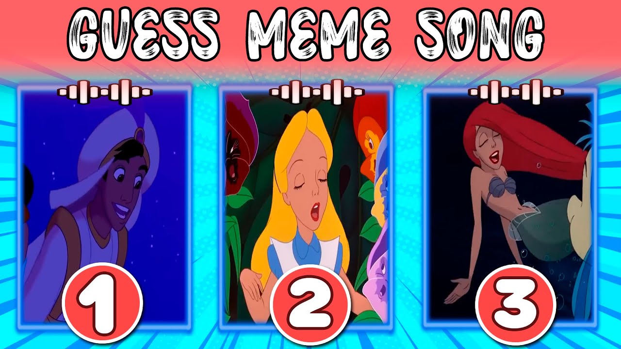 Guess the Meme Song | 2023 Memes Quiz Aladdin,Ariel,Anna - YouTube
