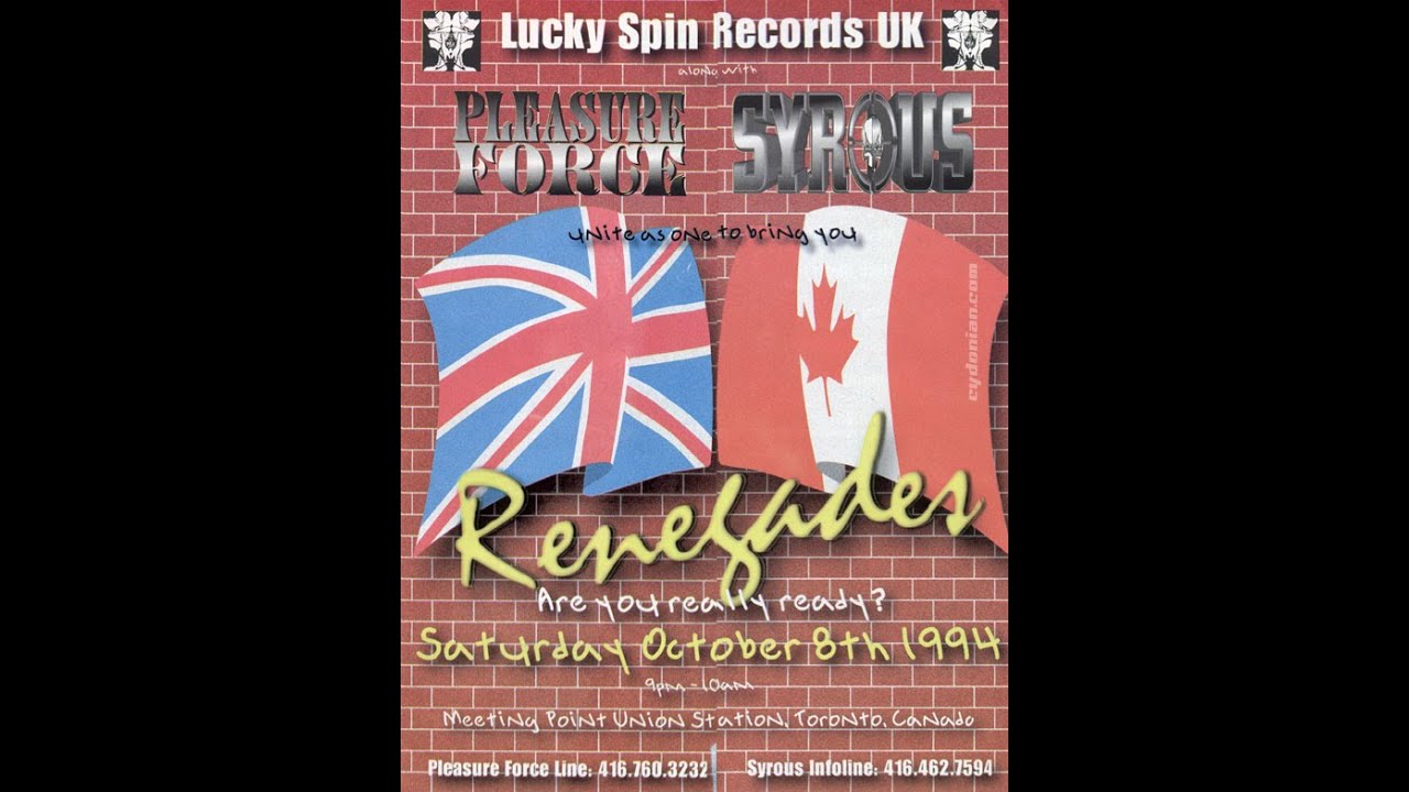 Pleasure Force Syrous - Renegades Rave - Oct 8th 1994 - RAW UNCUT ...