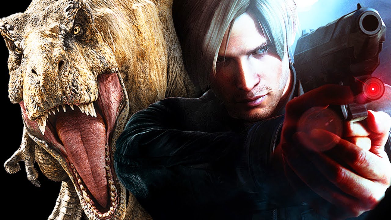 JURASSIC EVIL 6: LEON vs. T-REX! - YouTube