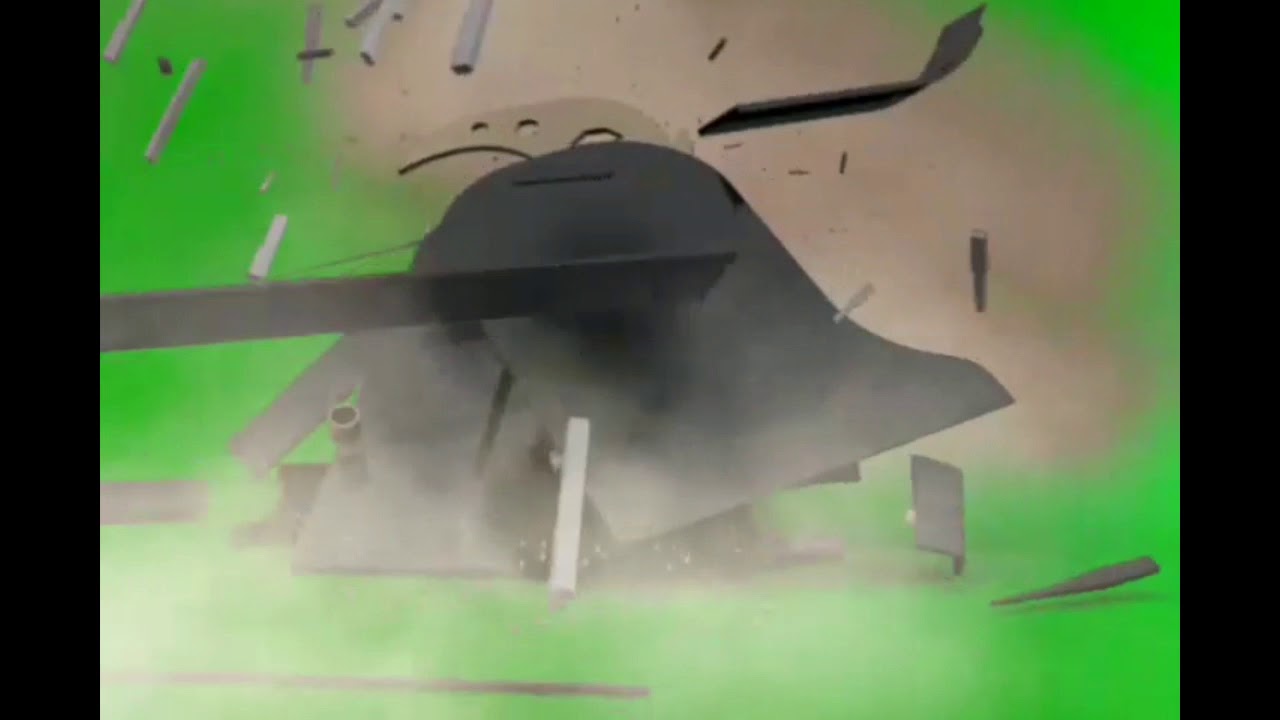 Piano drop l piano fall down in green screen - YouTube