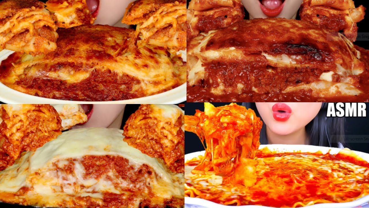 EXTREME CHEESY LASAGNA MUKBANG ASMR | LASAGNA MUKBANG - YouTube