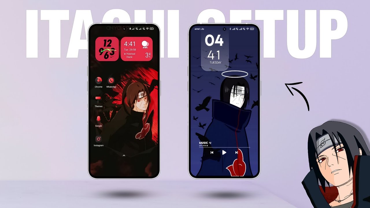 Itachi dark anime setup for miui 13/14 and all android device || Cool ...