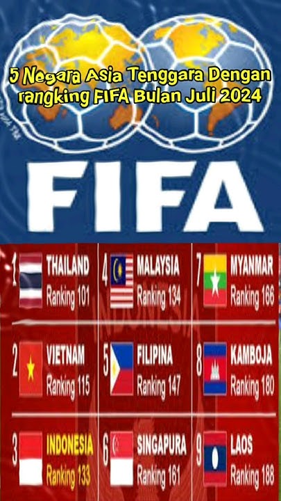5 Negara Asia tenggara dengan rangking FIFA per Juli 2024 - YouTube