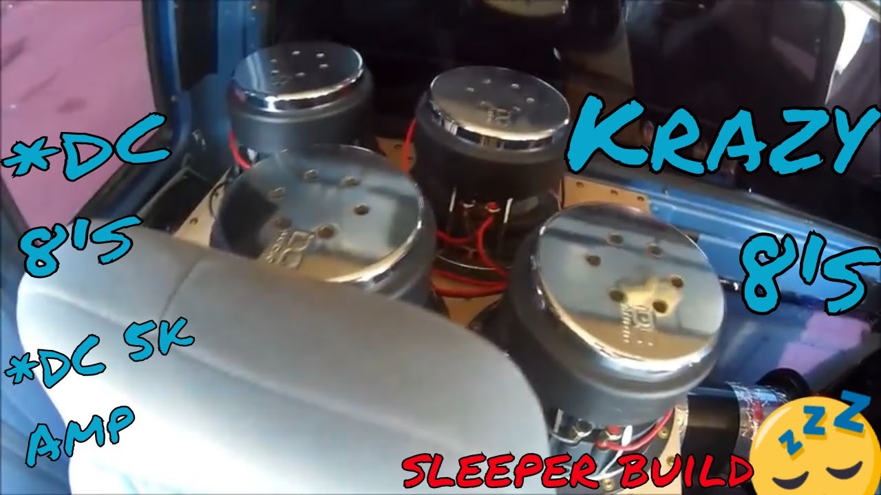 4 DC Audio 8s DC Audio 5K Amp.. Krazy 8's! - YouTube