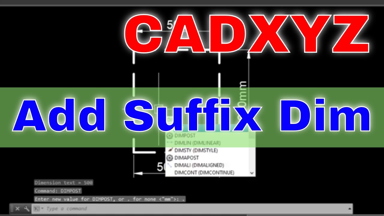 Add suffix unites to dimension AutoCAD - YouTube
