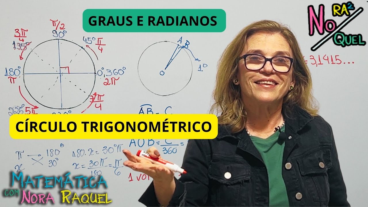 CÍRCULO TRIGONOMÉTRICO. COMO PASSAR GRAUS PARA RADIANOS.TRIGONOMETRA ...