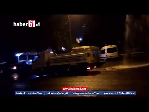 Trabzon'da su hattı patladı