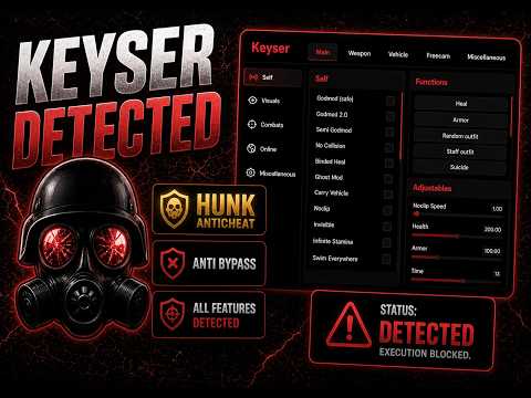 FiveM AntiCheat | Keyser Detected | Anti Keyser | HUNK-AC