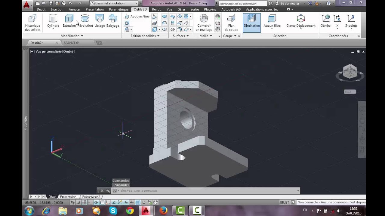 AUTOCAD Tutorial (Cylinder bore) - YouTube