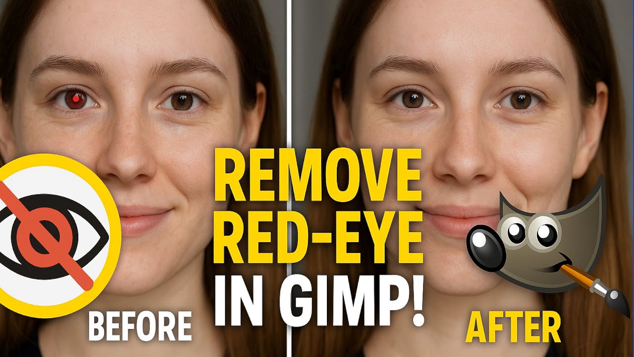 How To Remove Red Eye From Photos in Gimp - YouTube