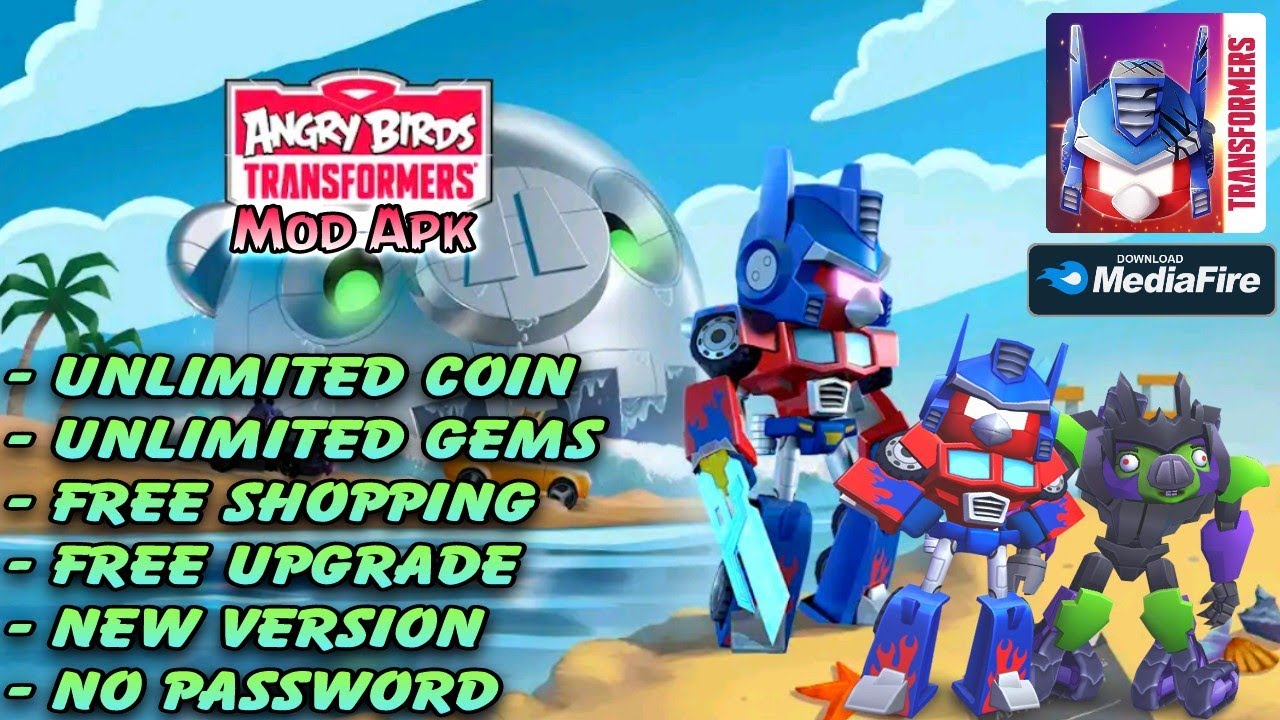 Angry Birds Transformers Mod Apk Terbaru - Unlimited Coin & Gems | New ...
