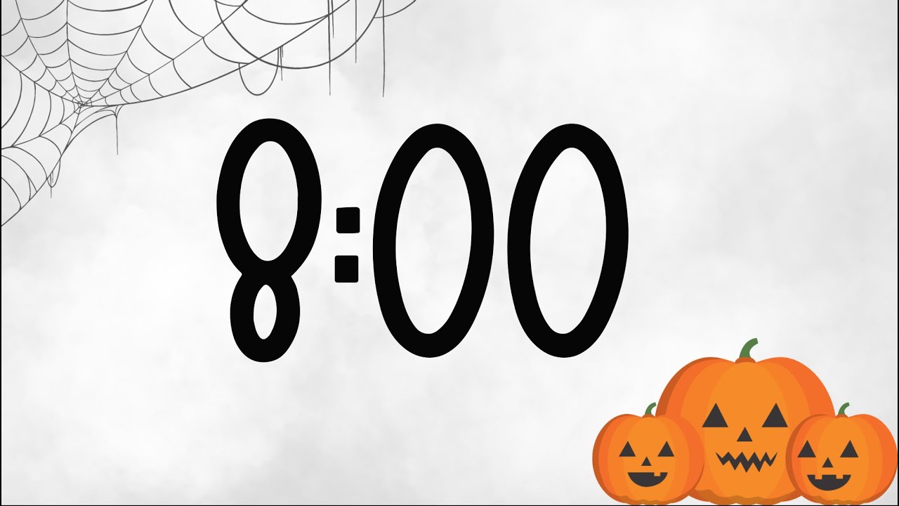 8 Minute Cute Halloween Pumpkin Timer (Spooky Synth Tones at End) - YouTube