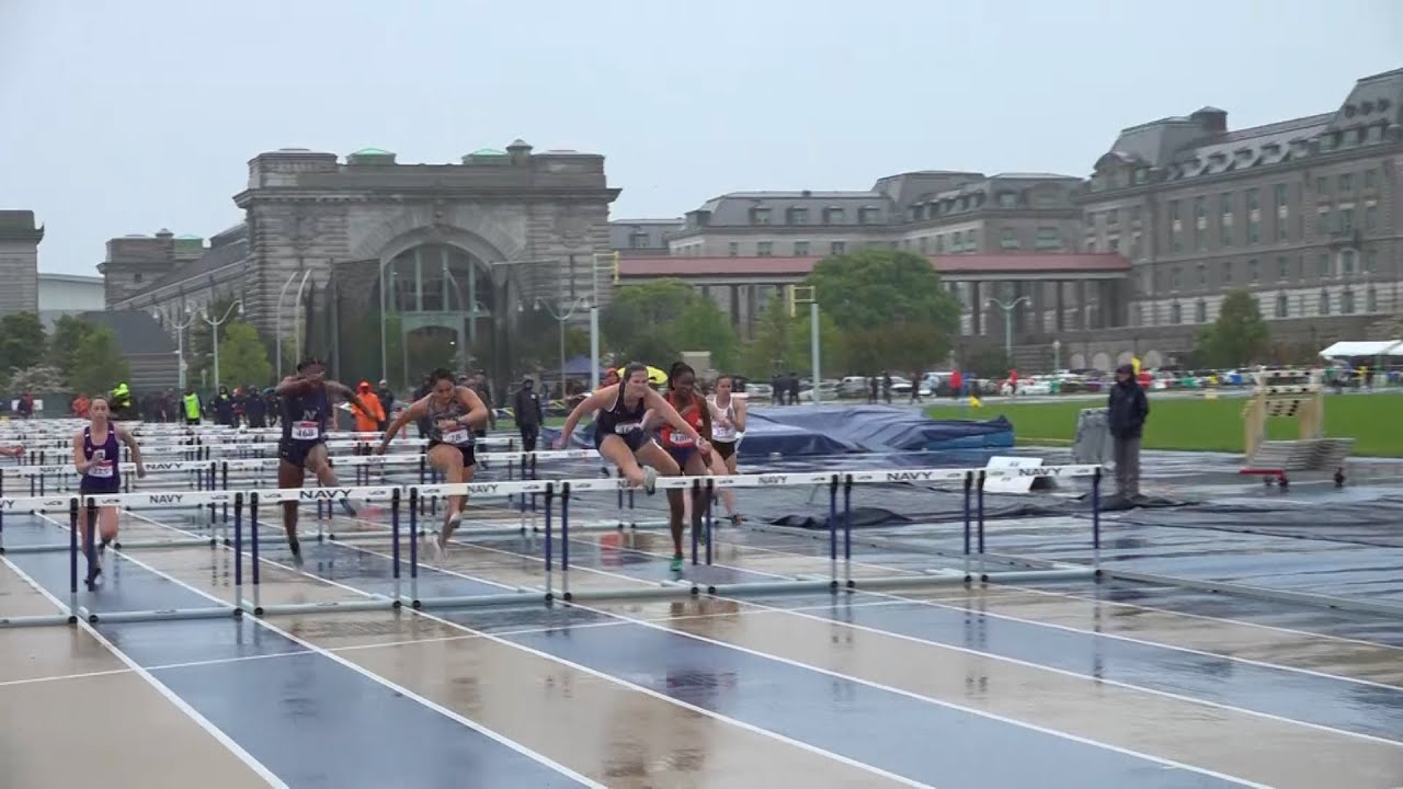 Navy's Katherine Halbert wins 100-meter hurdles - YouTube