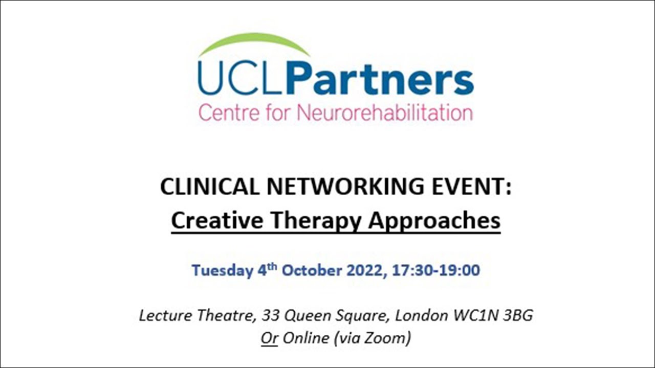UCLP CNR Clinical Networking Event: Creative Therapy Approaches - YouTube