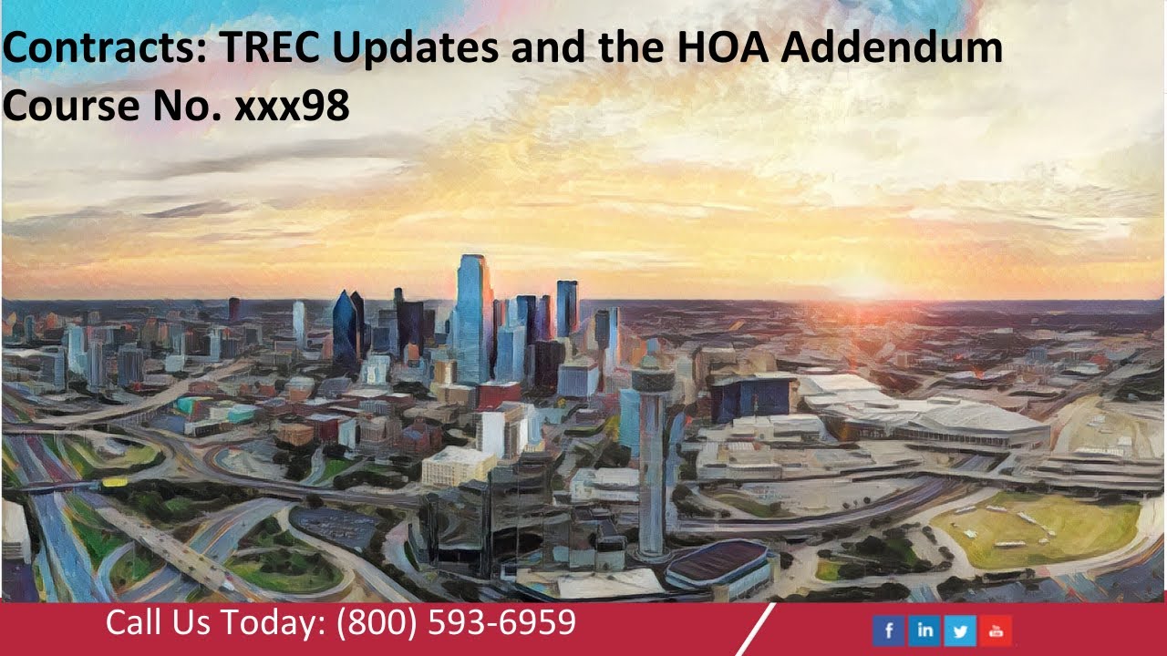 2024 TREC Update and HOA Addendum - YouTube