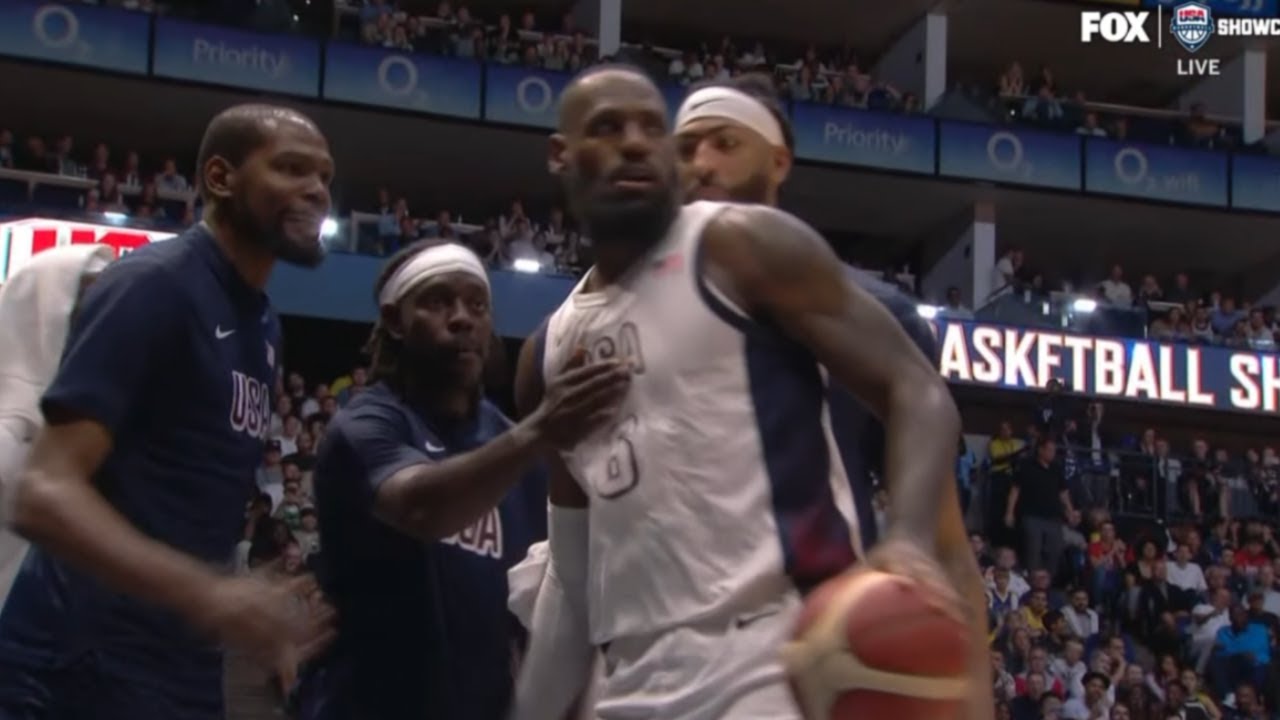 LBJ SHOCKS USA & PUTS ENTIRE TEAM ON HIS BACK IN 4TH VS GERMANY! GOES CLUTCH! FULL TAKEOVER ...