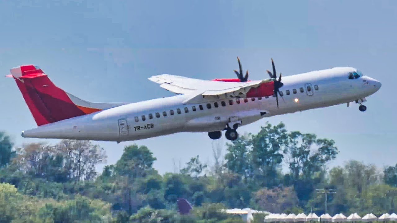 UNUSUAL LIVERY | 🇷🇴 AirConnect ATR 72-600 (Old Avianca Livery) Takeoff ...