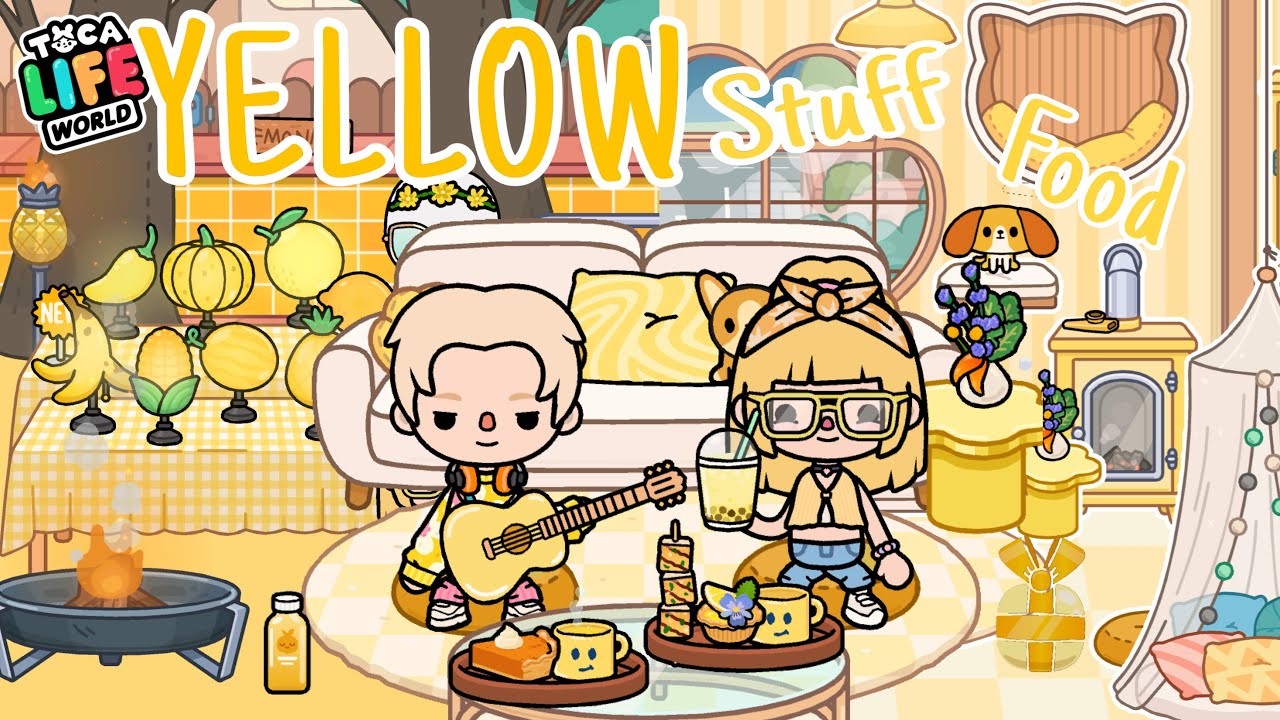 Yellow Items in Toca Boca | House Maker | Toca Life World - YouTube